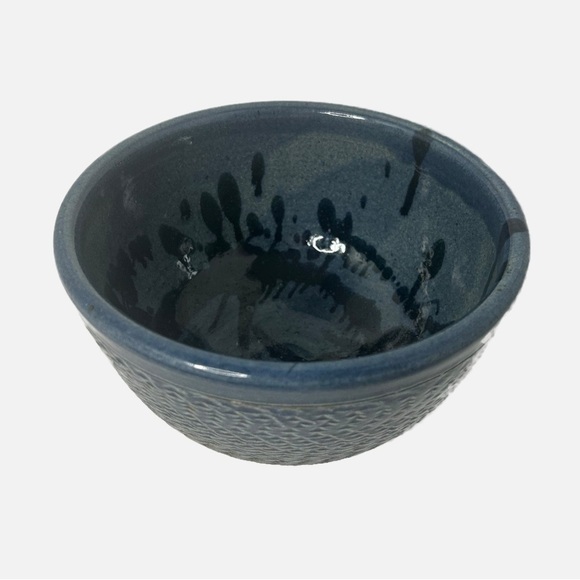 Dining | Vintage Studio Art Pottery Textured Serving Mixing Bowl Blue ...